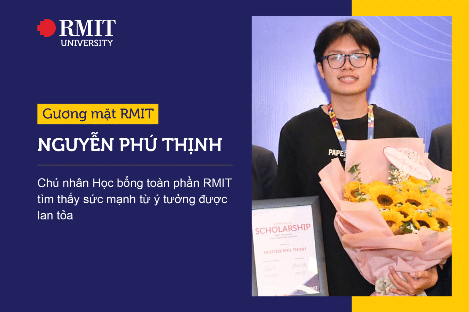 [Gương mặt RMIT] Nguyễn Phú Thịnh - chủ nhân Học bổng Toàn phần RMIT ...